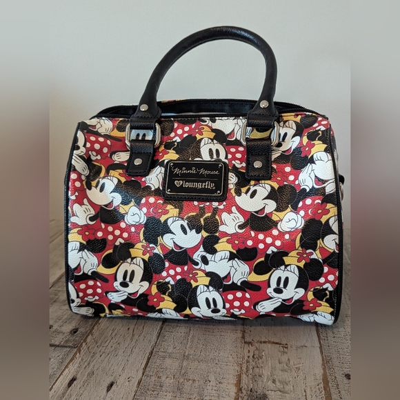 Loungefly | Bags | Rare Loungefly Disney Red Minnie Mouse Duffle Bag ...